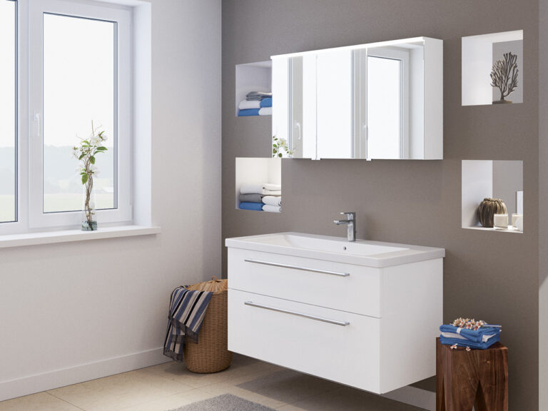 Frischer Look mit den Badmöbel-Sets von Optima L - Jung & Schmitt GmbH